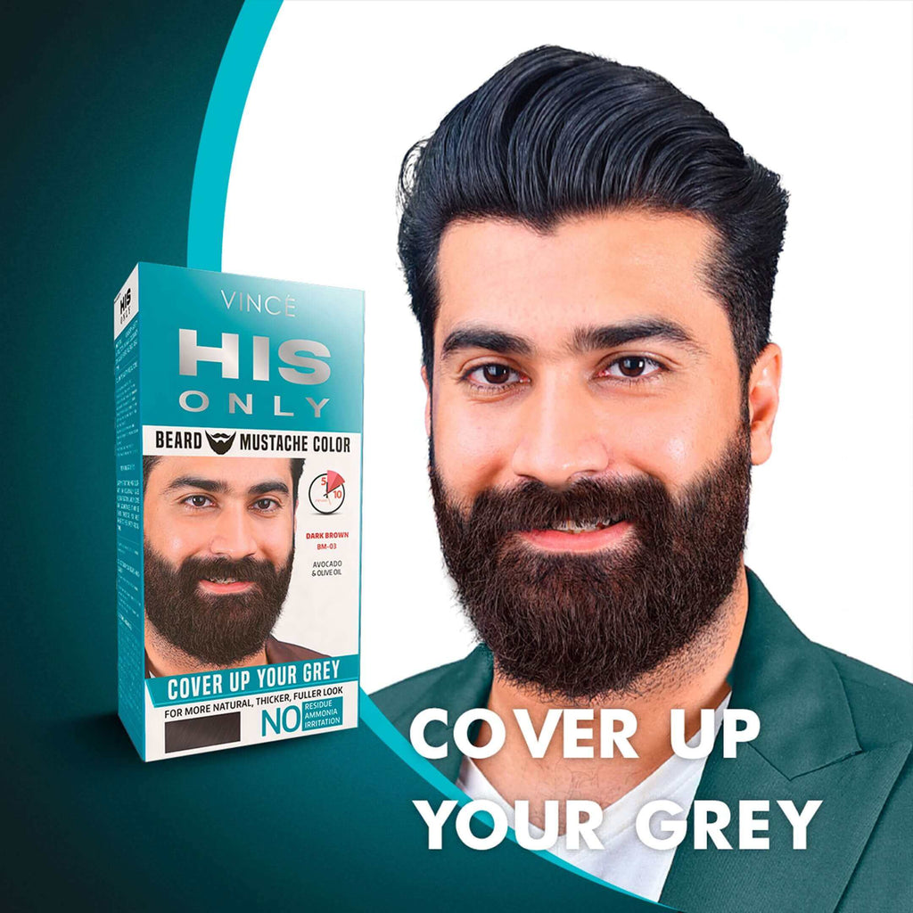 HIS ONLY - Beard & Mustache Color (Dark Brown)