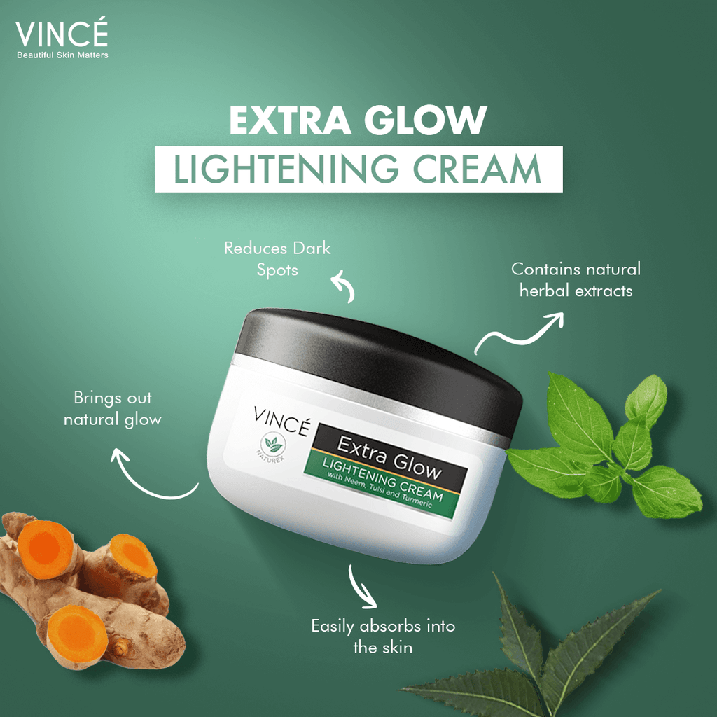 Extra Glow Lightening Cream With Neem, Tulsi And Turme | Vince Care Extra Glow Lightening Cream With Neem, Tulsi And Turme | Vince Care