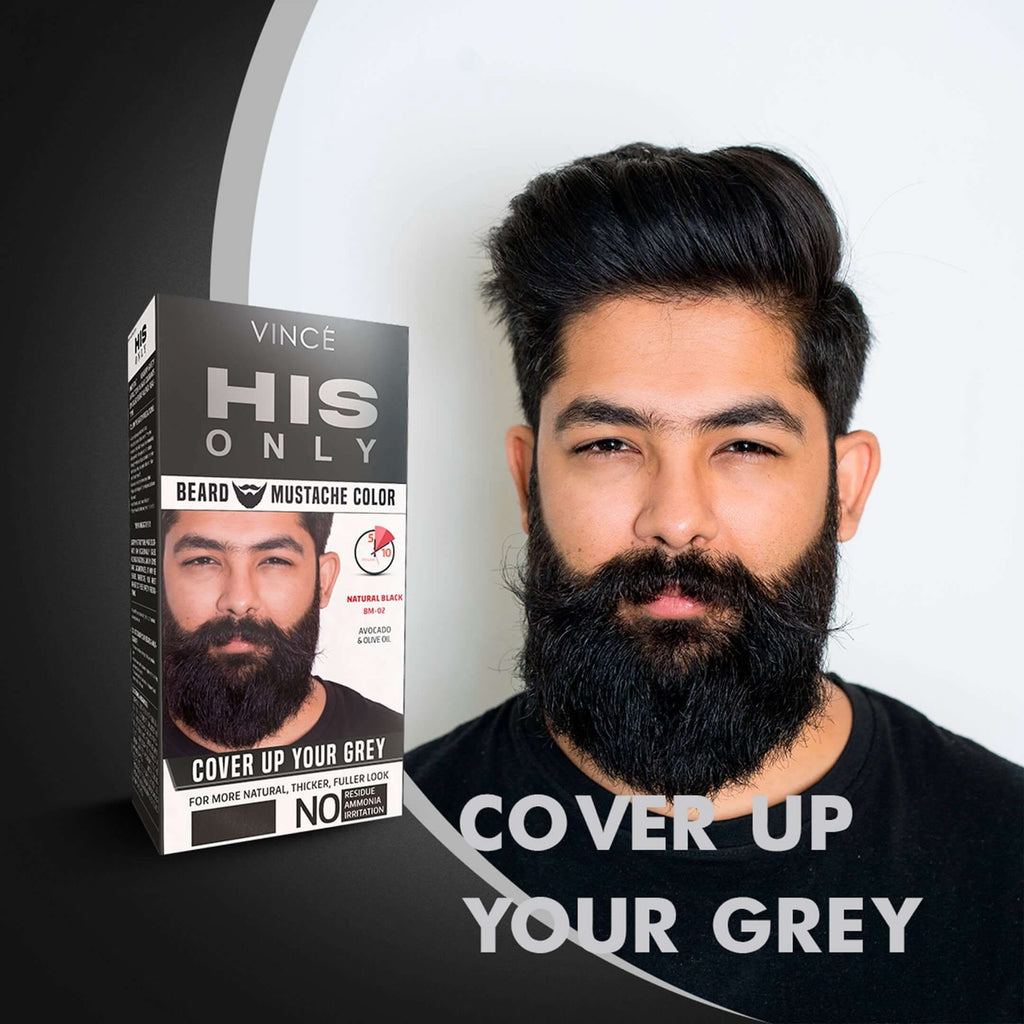 HIS ONLY - Beard & Mustache Color (Natural Black)